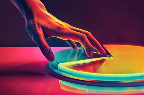 Interactive Futuristic Touch Interface Technology On Pie Chart