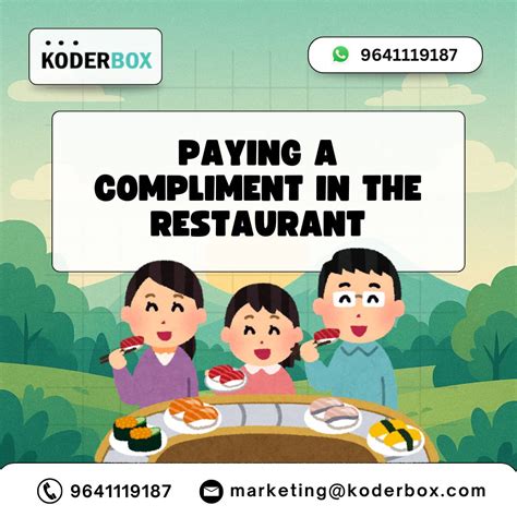 🍣 Paying A Compliment In A Japanese Restaurant Koderbox Technologies Pvt Ltd