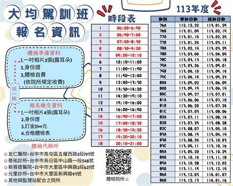大均駕訓班 🤩久等囉大家一直在問的113年度開課梯次出來啦🤩 趕緊來報名劃位吧😊 早報名，早選到好位置唷