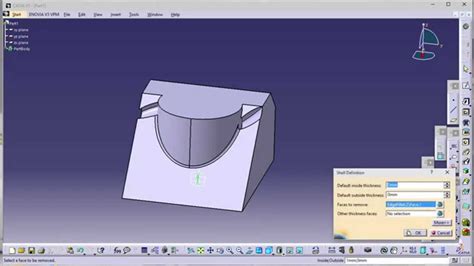 Demonstração Do Shell Catia V5 R19 Youtube