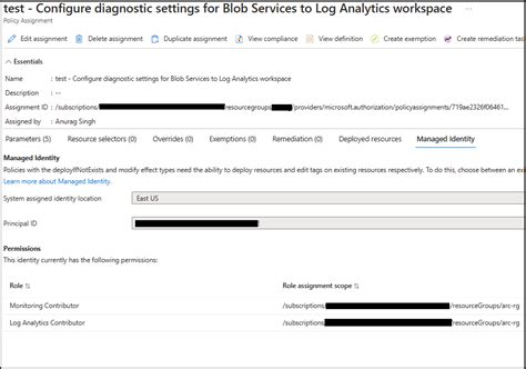 while doing remediation in azure policy assignment getting below error