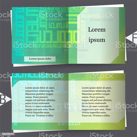 추상배경이 있는 브로셔 템플릿입니다 Eps10 벡터 일러스트레이션 0명에 대한 스톡 벡터 아트 및 기타 이미지 0명 녹색 디자인 Istock