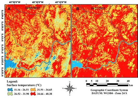 Thematic Map Of The Spatial Distribution Pattern Of The Surface