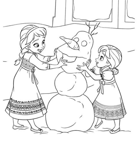 50 نقاشی ساده، آسان و بسیار جذاب السا و آنا برای رنگ آمیزی