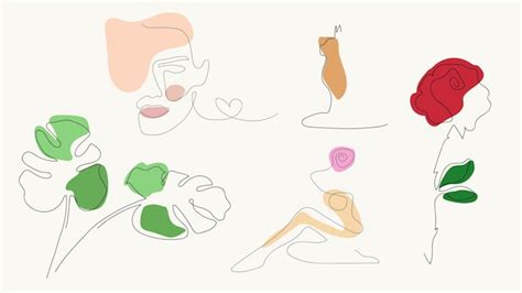 Dessins Dune Seule Ligne Vecteur Premium