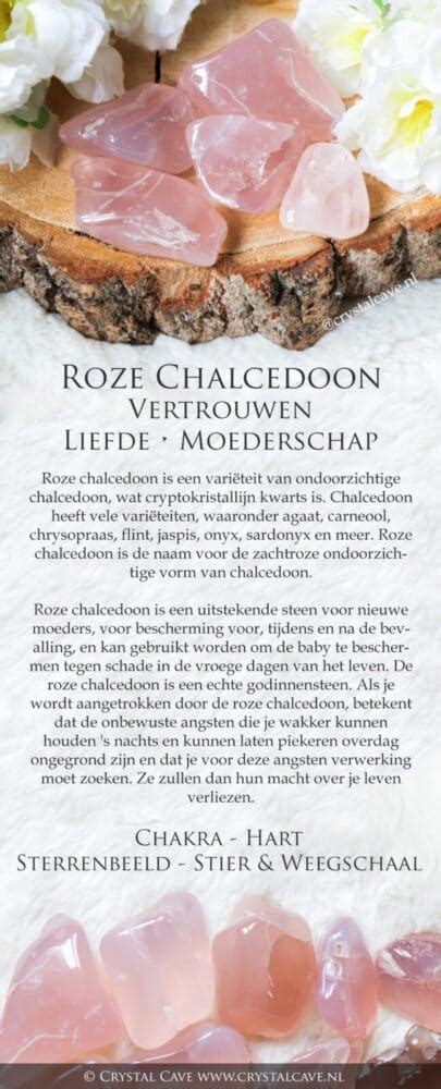 Roze Chalcedoon Knuffelsteen Trommelsteen Steen Gepolijst