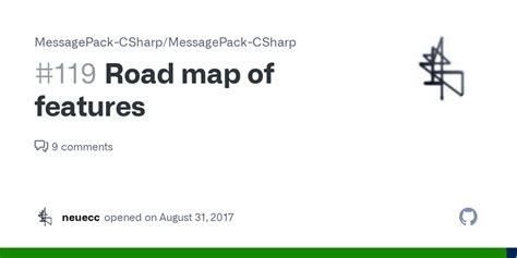 Road Map Of Features · Issue 119 · Messagepack Csharpmessagepack