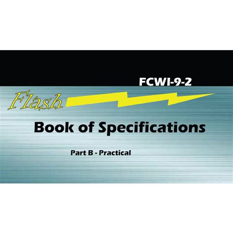 Book Of Specs And Bld Book Of Exhibits Flashcard Booklet For Cwi Exam