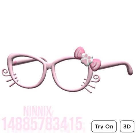 Pink Kawaii Oversized Kitty Glasses Paw In 2025 Pink Accessories Roblox Roblox Roblox Codes