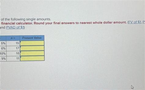 Solved Determine The Present Value Of The Following Single Chegg