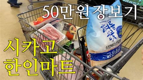 장보기 Vlog 🇺🇸 미국 한인마트 싹쓸이 미친 미국물가 50만원으로 장보기 시카고 H마트 중부마켓 Youtube