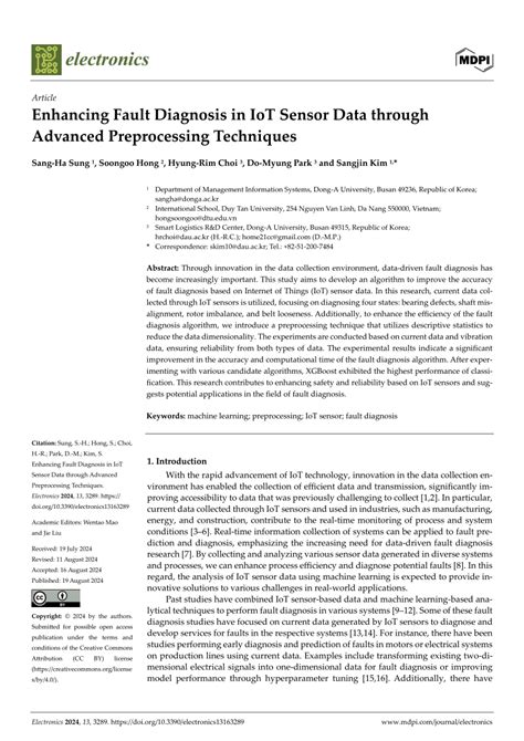 Pdf Enhancing Fault Diagnosis In Iot Sensor Data Through Advanced Preprocessing Techniques