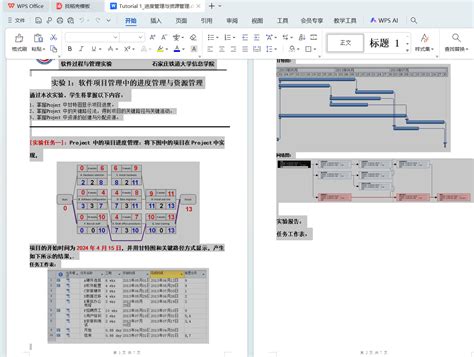 实验1：软件项目管理中的进度管理与资源管理 Project 艾鑫4646 博客园