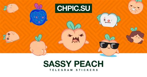 Sassy Peach Animated Telegram Stickers