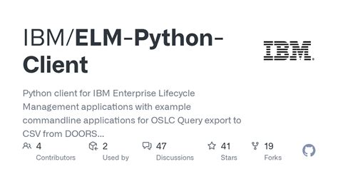 Elm Python Clientelmclientexamplesoslcquerymd At Master · Ibmelm Python Client · Github