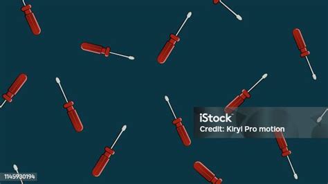 질감 원활한 추상 패턴 금속 건설 레드 플라스틱 드라이버 수리 파란색 배경에 도구 벡터 일러스트 0명에 대한 스톡 벡터 아트 및