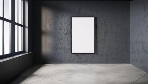 Premium Ai Image Dark Room In The Twilight With Empty Blank White