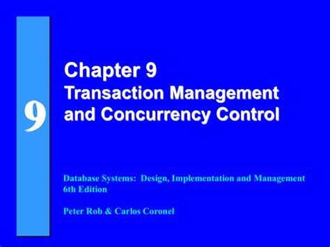 Transaction Management And Concurrency Control