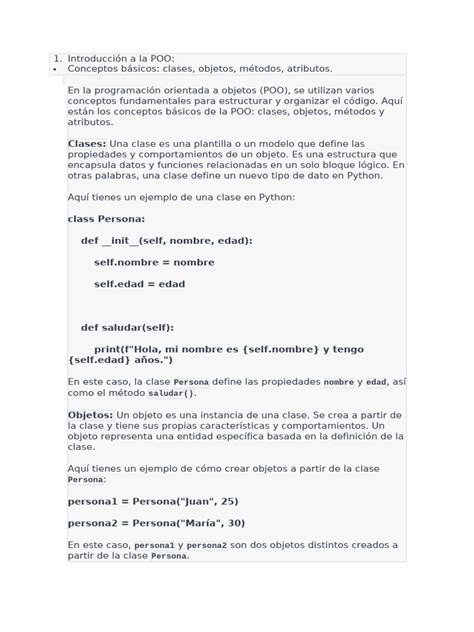 2 1 Introducción A La Poo En Python Pdf Objeto Informática Herencia Programación