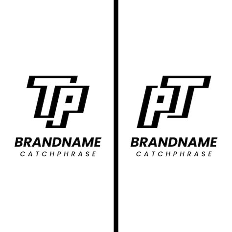 Premium Vector Letters Tp And Pt Monogram Logo Suitable For Any Business With Pt Or Tp Initials