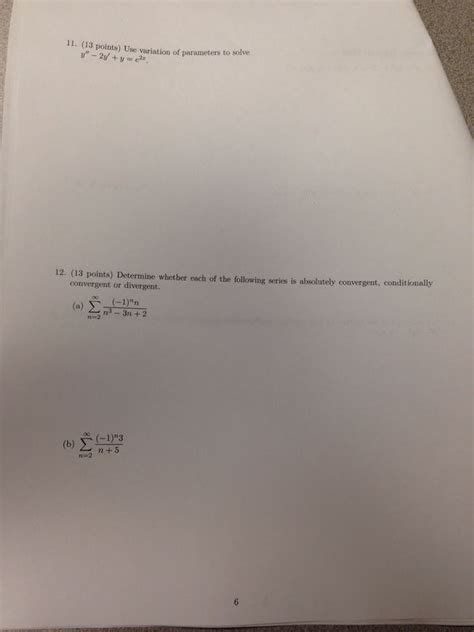 Solved Use Variation Of Parameters To Solve Y Y Y Chegg Com