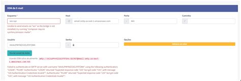 Email Dsn Configuring Amazon Ses Api Error Product Support Mautic