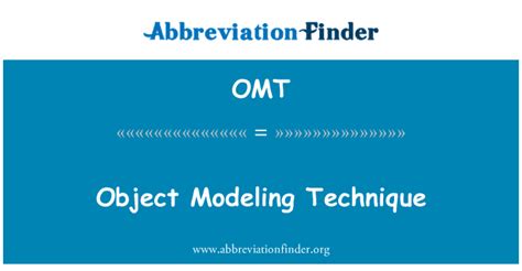 Omt Significa Técnica De Modelado De Objetos Object Modeling Technique
