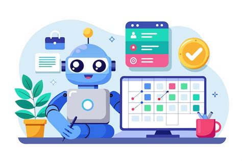 Premium Vector An Aipowered Assistant That Helps You Manage Your Schedule And Appointments
