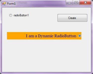 Mastering Radiobutton In C