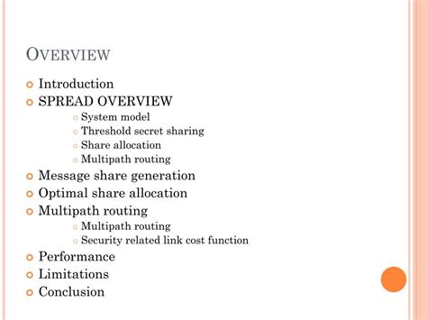 Ppt Spread Improving Network Security By Multipath Routing In Mobile Ad Hoc Networks