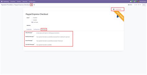 Odoo Website Paypal Express Direct Pay