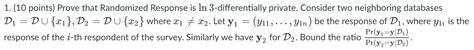 solved 1 10 points prove that randomized response is