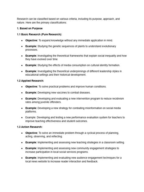 Classification Of Research Pdf Quantitative Research Career And Growth
