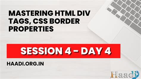 Session 4 Unleashing The Power Of Css And Js Haadi Organization Youtube
