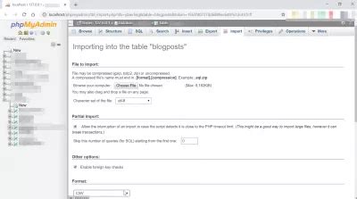 Cómo importar un archivo de Excel en una base de datos MySQL en PHPMyAdmin