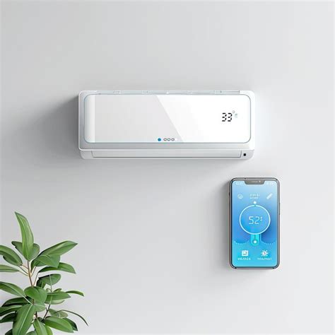Premium Photo Ac Conditioner Split Unit Temperature Control With Smart Iot Home App Chiller