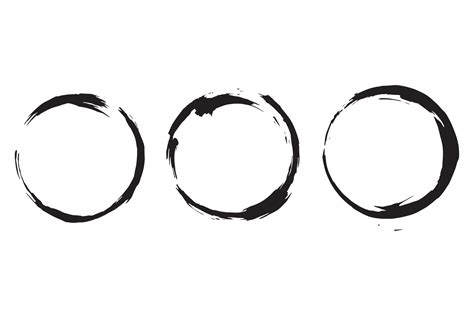colorful circle stroke set round brush stroke grunge circle strokes