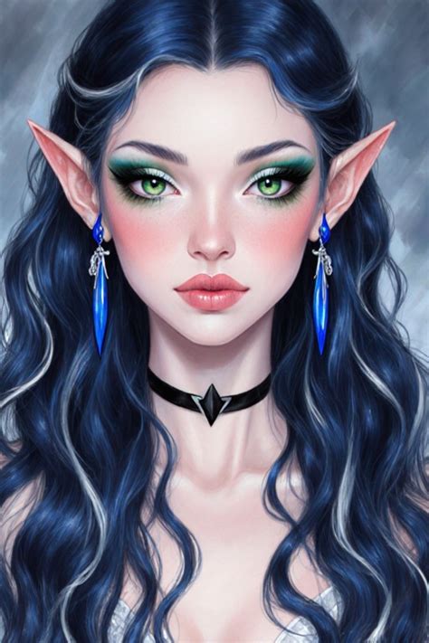Sorceress With Long Straight Black Hair In Chinese Ming Dynasty Hair