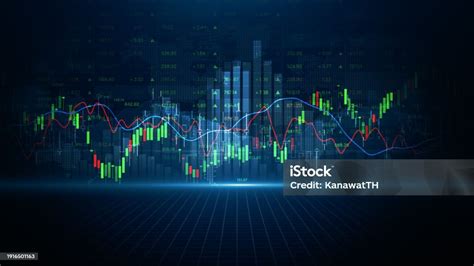 무역 및 비즈니스 투자에 대한 재무 데이터 배경에 촛대가 있는 주식 시장 비즈니스 주식 시장 시각화 3d 렌더링 증권 시장과 거래소에 대한 스톡 사진 및 기타 이미지