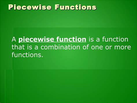 Piecewise Function Lesson 3 Ppt