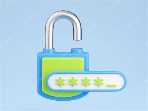 Premium Photo Personal Data Secure 3d Render Open Padlock And Password Field With Incomplete