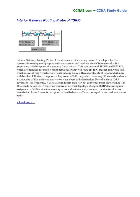interior gateway routing protocol igrp