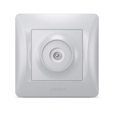 ᐉ Розетка Videx Binera Tv одинарна телевізійна Срібний шовк • Краща ціна в Києві Україні