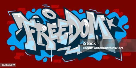 추상 단어 자유 낙서 힙합 스타일 글꼴 글래팅 벡터 일러스트 아트 그래피티에 대한 스톡 벡터 아트 및 기타 이미지 그래피티