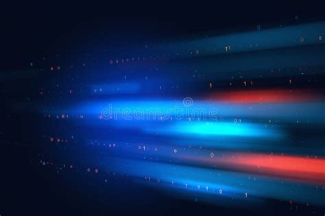 Creative Blue Background With Binary Code Technology And Coding