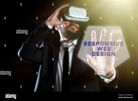 Sign Displaying Responsive Web Design Business Idea Web Page Creation