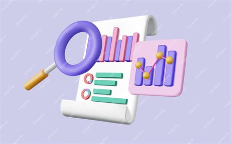 클립보드 체크리스트의 3d 터 일러스트레이션과 창 및 대시보드 비즈니스 리포트 차트 비즈니스 금융 감사 금융 연구 보고서 Seo 최적화 데이터 분석 개념 프리미엄 벡터