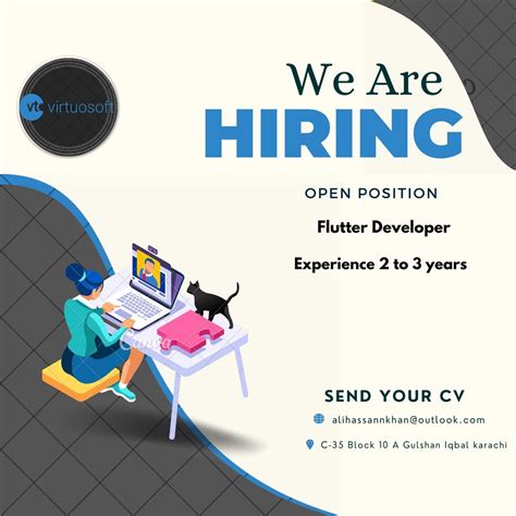 Virtuosoft On Linkedin Hiring Virtuosoft Flutterdeveloper Jobs