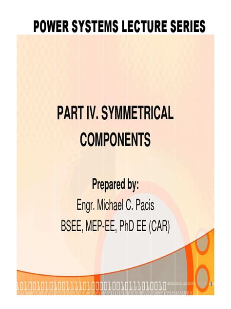 Lecture 4 Symmetrical Components Pdf Euclidean Vector Quantity