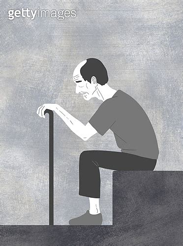 노인 성인 가난 사회이슈 노인문제 소외계층 지팡이 외로움 컨셉 독거노인 이미지 Jv13015176 게티이미지뱅크